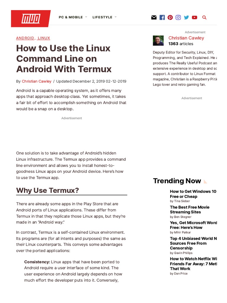 How To Use The Linux Command Line On Android With Termux Download