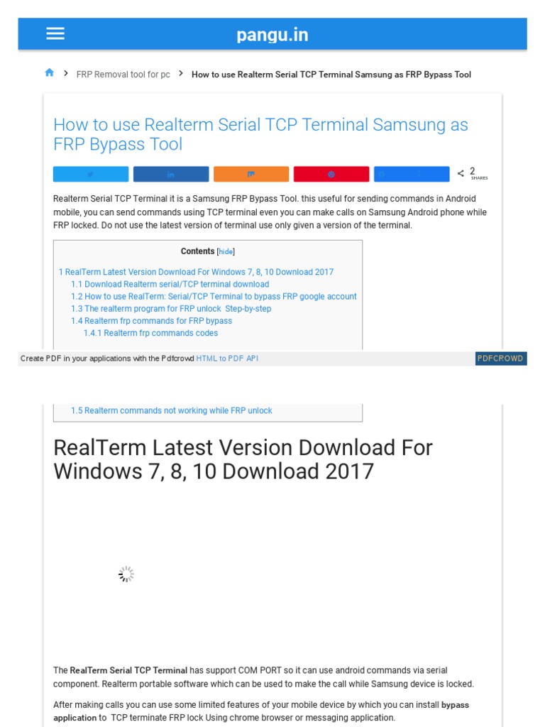 Realterm Serial TCP Terminal GUIDE | PDF