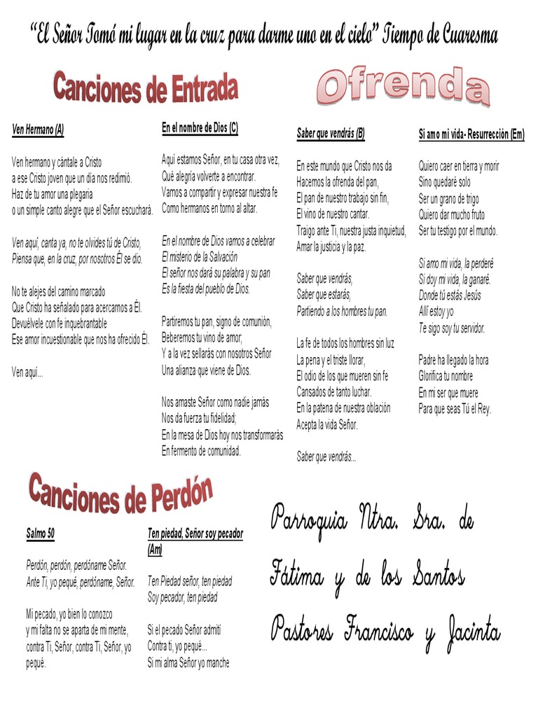 Cancionero de Cuaresma | PDF | Cristo (título) | Pecado