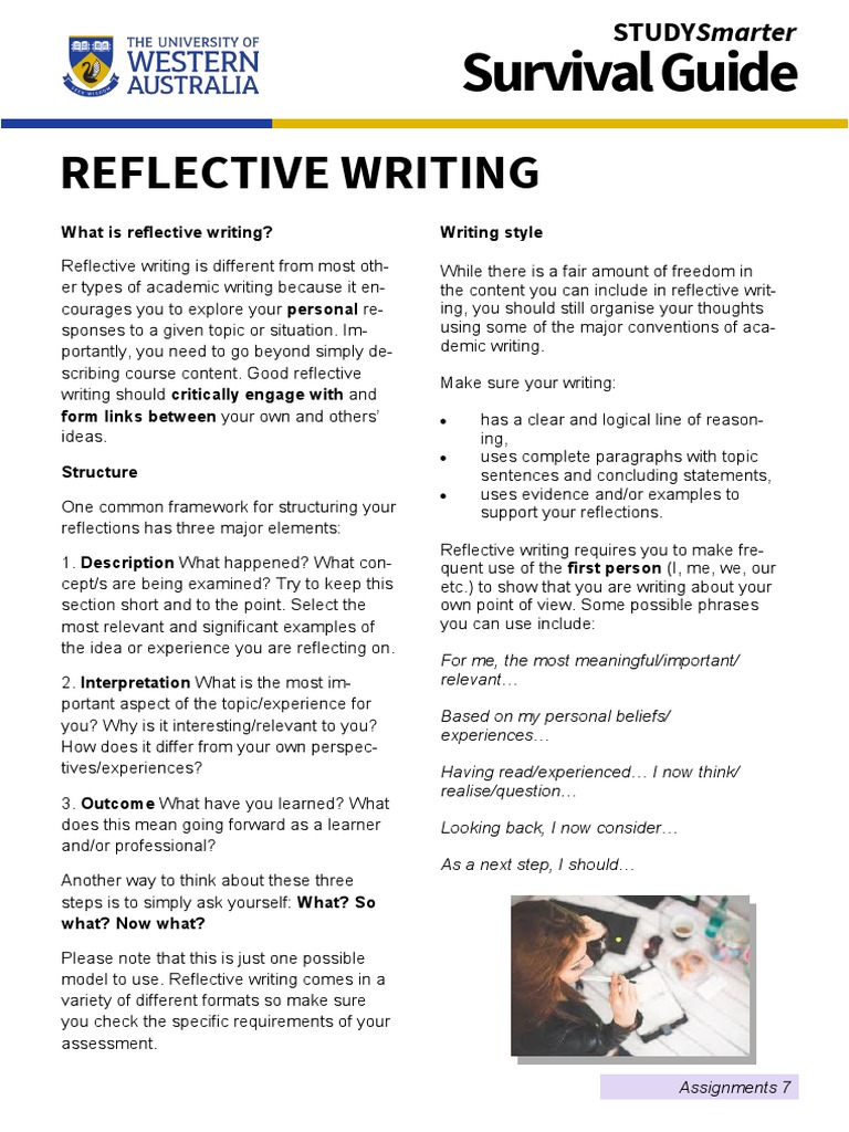 Reflective Writing: Survival Guide | PDF | Critical Thinking | Theory