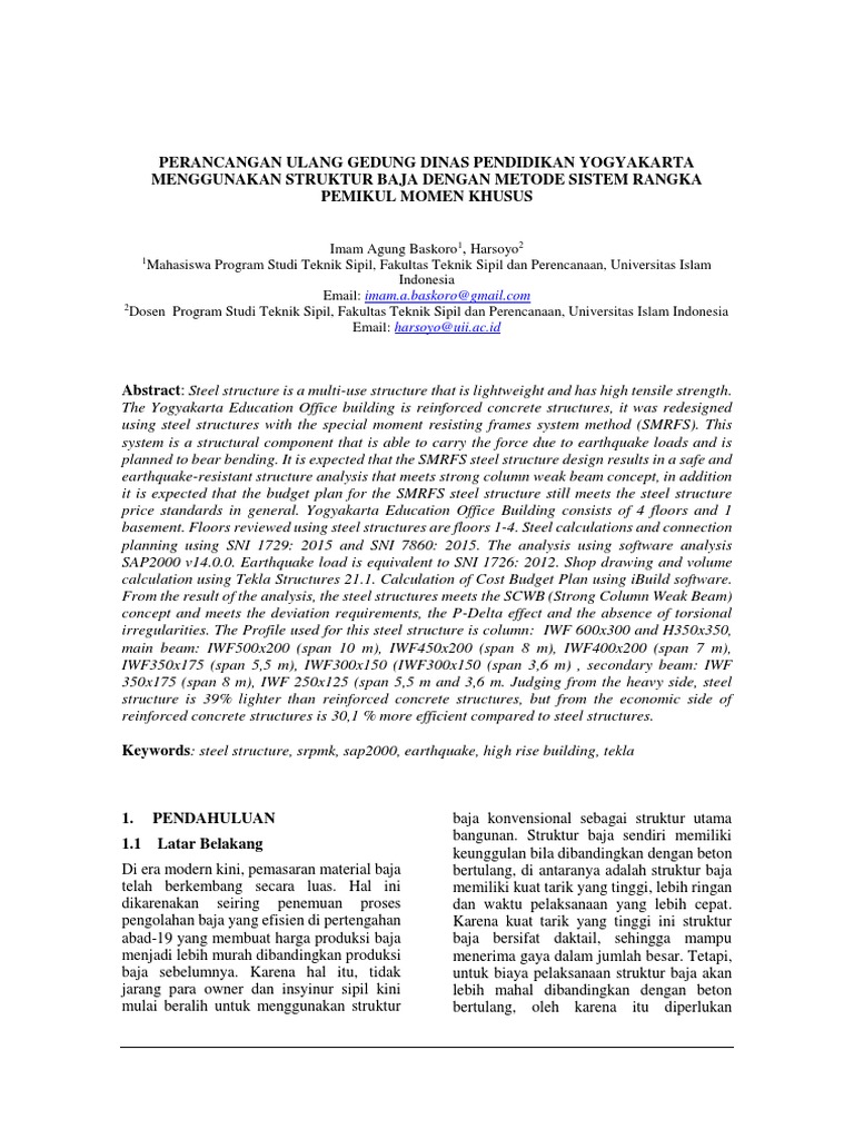 Paper Tugas Akhir S1 Teknik Sipil Peranc PDF | PDF | Building ...