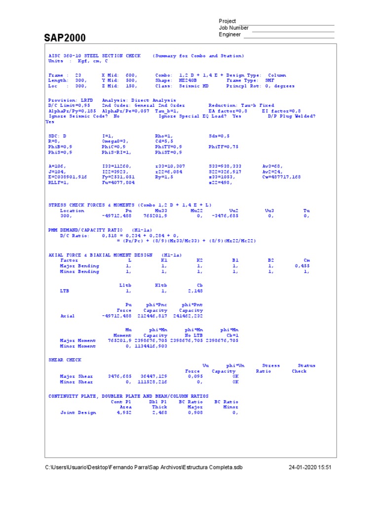 HEB 240 (Columna 23) | PDF | Bending | Structural Engineering