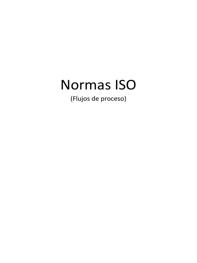 Normas ISO para Diagramar Flujo de Proceso | PDF | Calidad (comercial ...