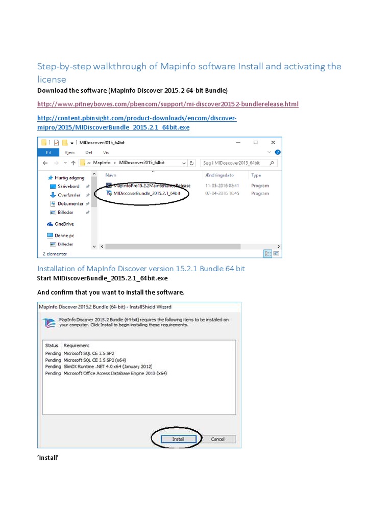 Step-By-Step Walkthrough of Mapinfo Software Install and Activating The License | PDF