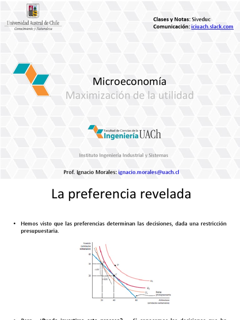 5 - Maximización de La Utilidad | PDF | Utilidad marginal | Utilidad