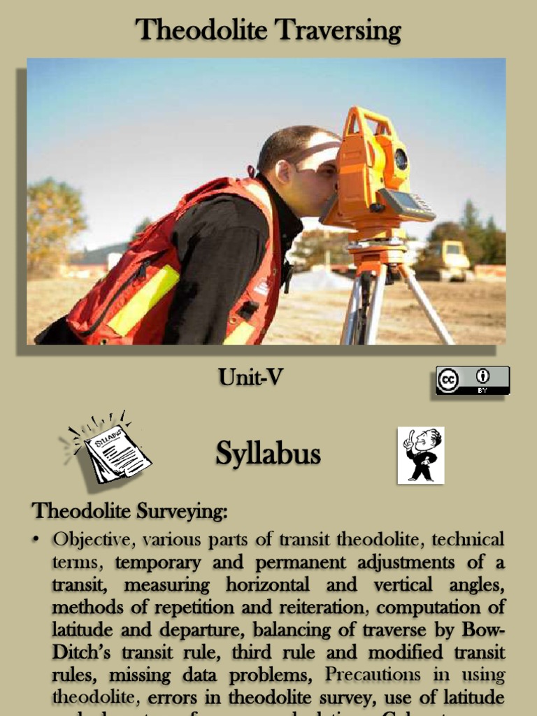 Theodolite Traversing: Unit-V | PDF | Angle | Surveying