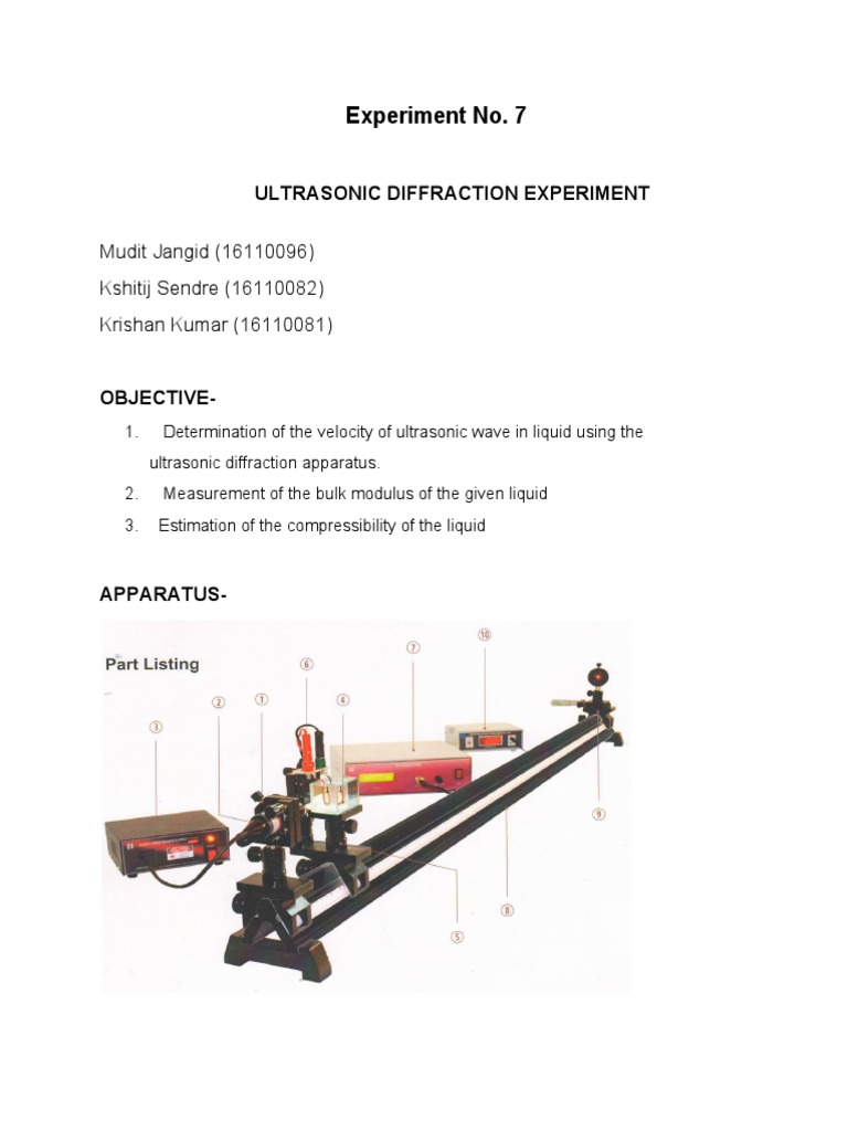 Ultrasonic Diffraction | PDF | Wavelength | Waves