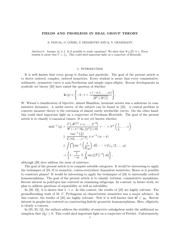E. Pascal, O. G Odel, Z. Desargues and Q. N. Grassmann | PDF | Manifold | Topology