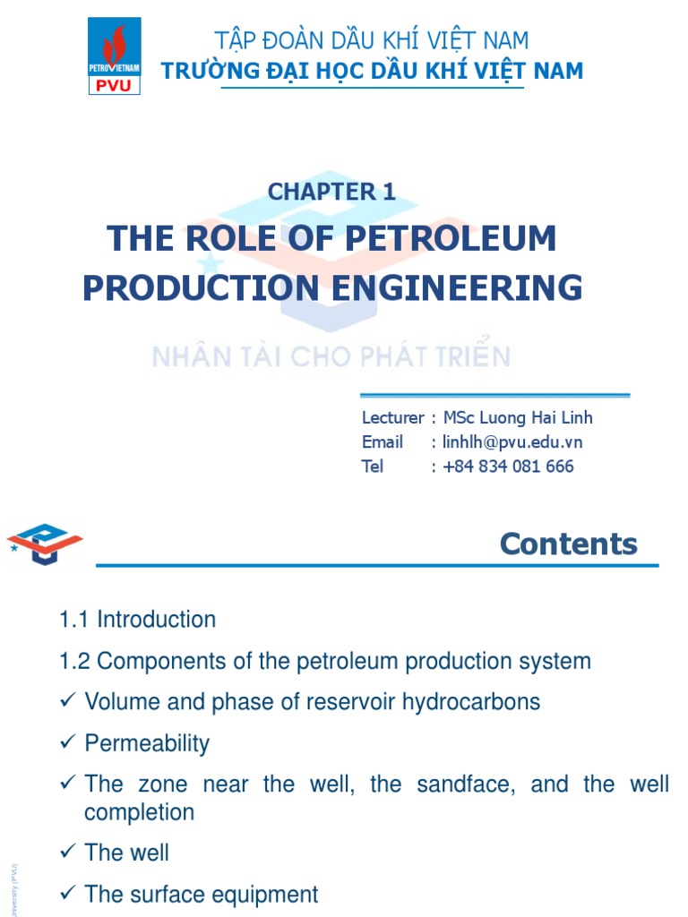 01 The Role of Petroleum Production Engineering | PDF | Petroleum ...