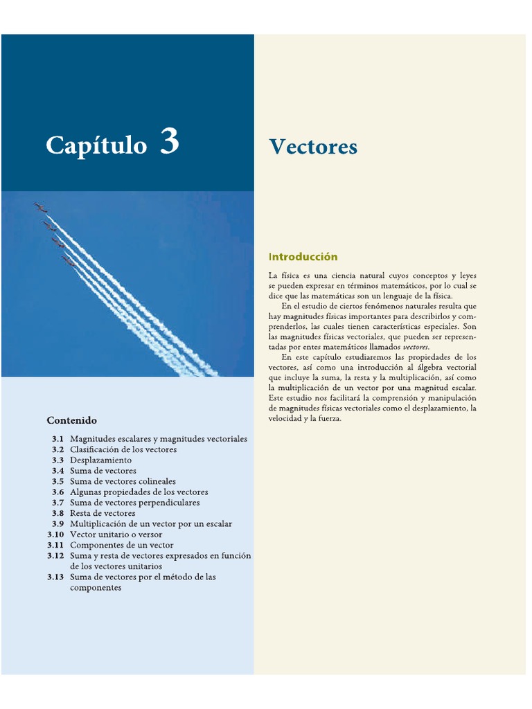 Capítulo 3 Vectores | PDF