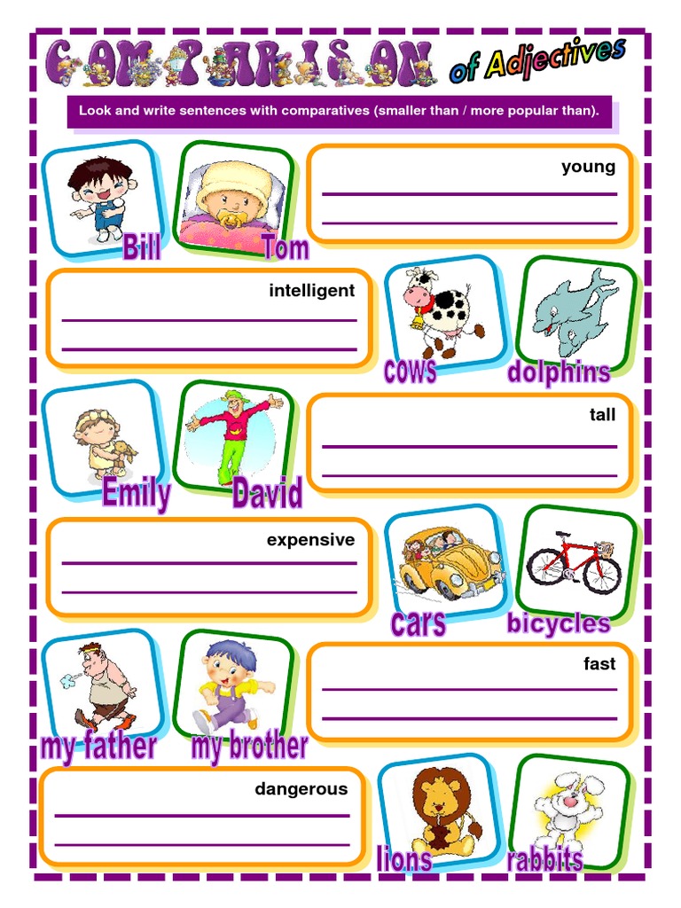 Comparatives: Writing Sentences Guide | PDF