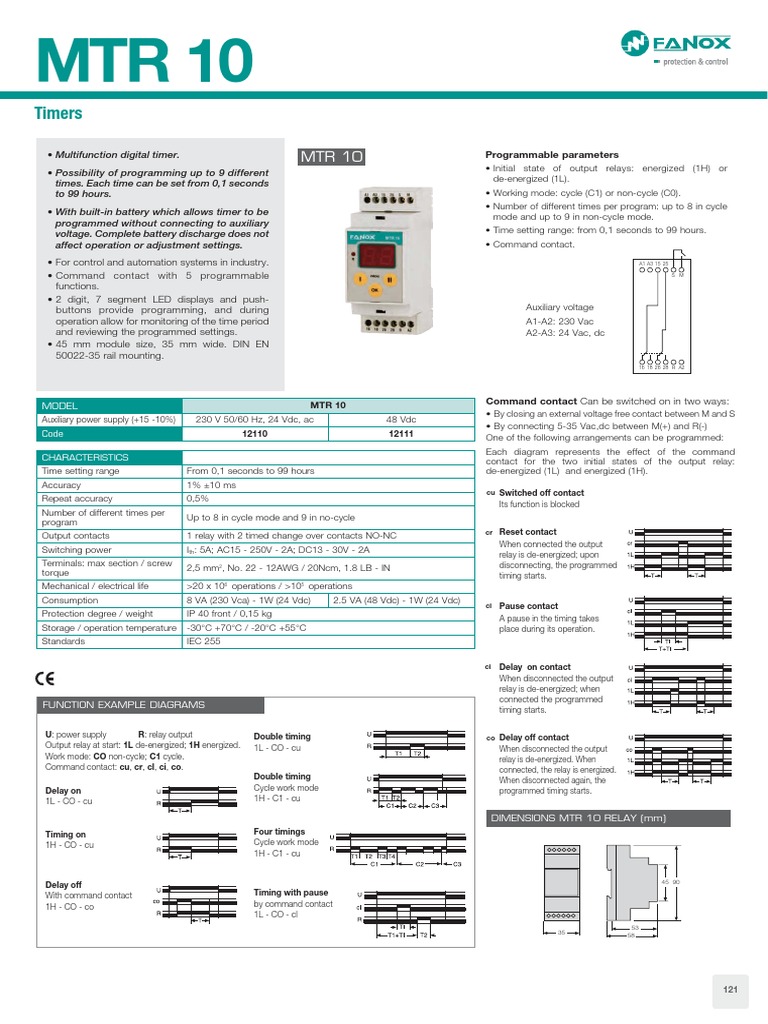 EN FANOXPC DATA CM Timer MTR10 GC17 R03 | PDF | Relay | Components