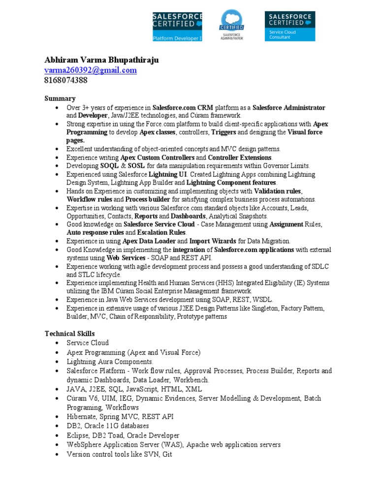 Dice Resume CV Abhiram Varma Bhupathiraju | PDF | Software Development ...