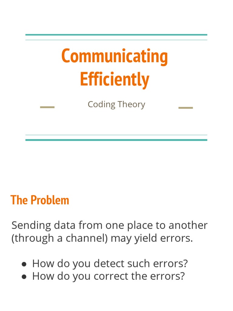 Coding Theory | PDF | Code | Data Transmission