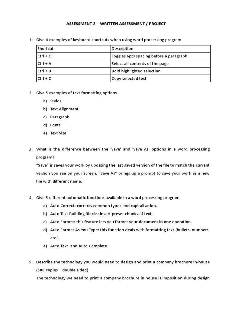 Assessment 2 (Written Assessment - Project) | PDF | Printer (Computing) | Reuse