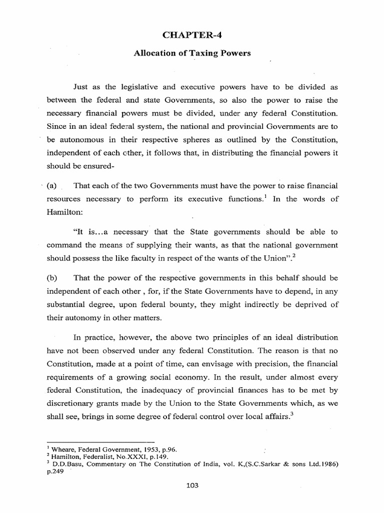 Taxing Powers in Indian Federalism | PDF | Excise | Taxation