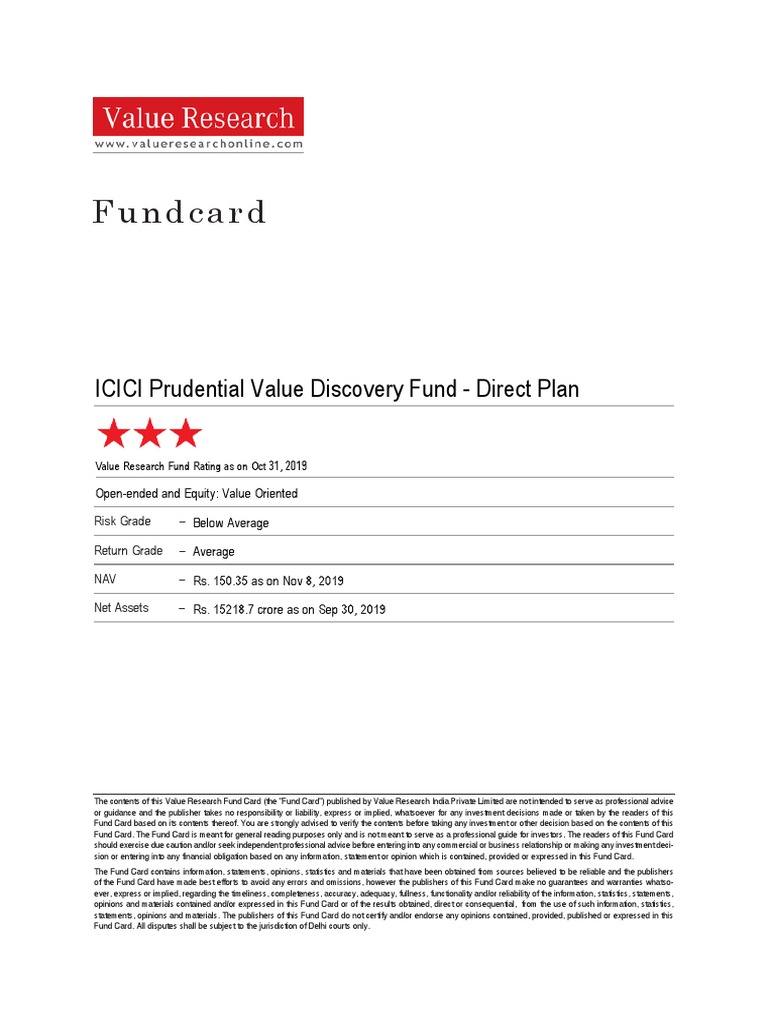 ICICI Value Discovery Fund Overview | PDF | Stock Market Index | Beta ...