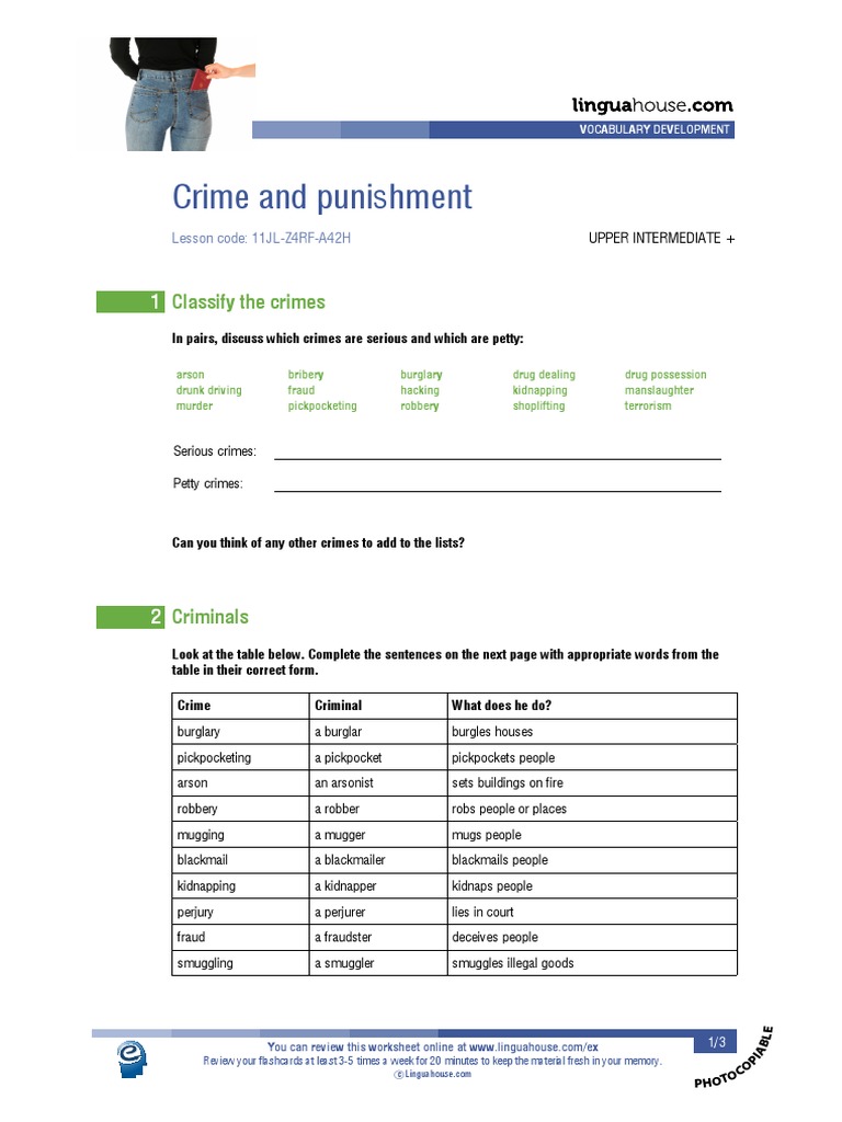 Crime and Punishment: Classify The Crimes | PDF | Plea | Acquittal