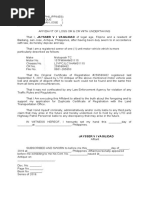 LTO - Affidavit of Undertaking | PDF