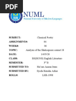 Lesson Plan Sonnet 18 | PDF | Sonnets | Shakespeare's Sonnets