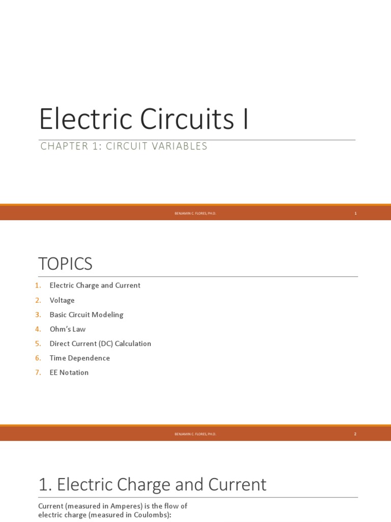Electric Circuits I: Chapter 1: Circuit Variables | PDF | Electrical Network | Voltage