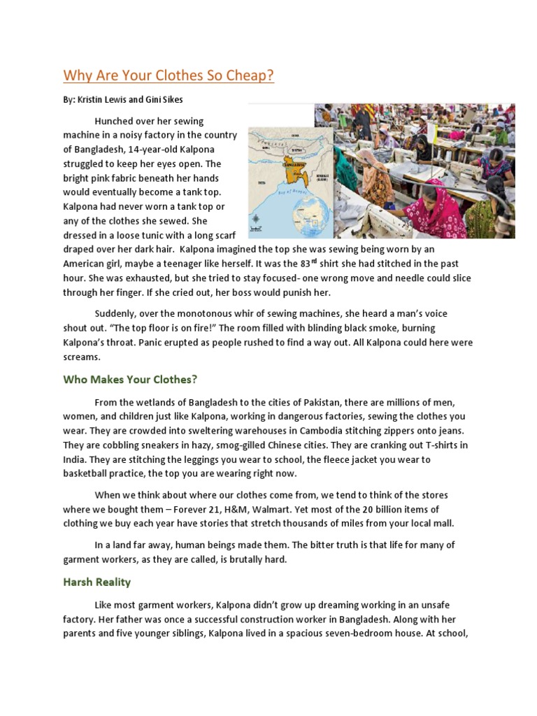 Why-Clothes-So-Cheap-Article - 1 | PDF | Clothing | Consumer Goods