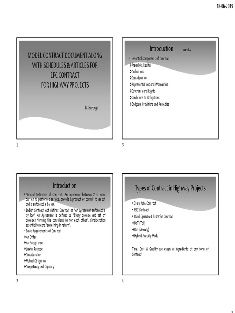 EPC Contract | PDF | Road | Taxes