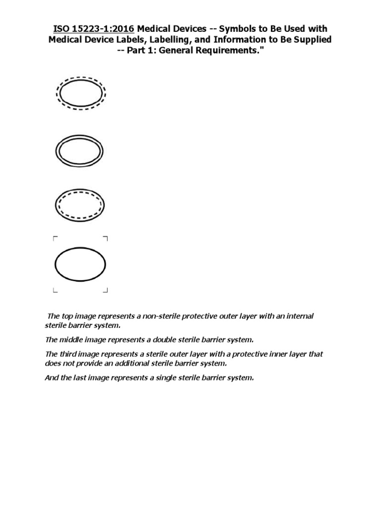 Symbol For Sterile Barrier System | PDF