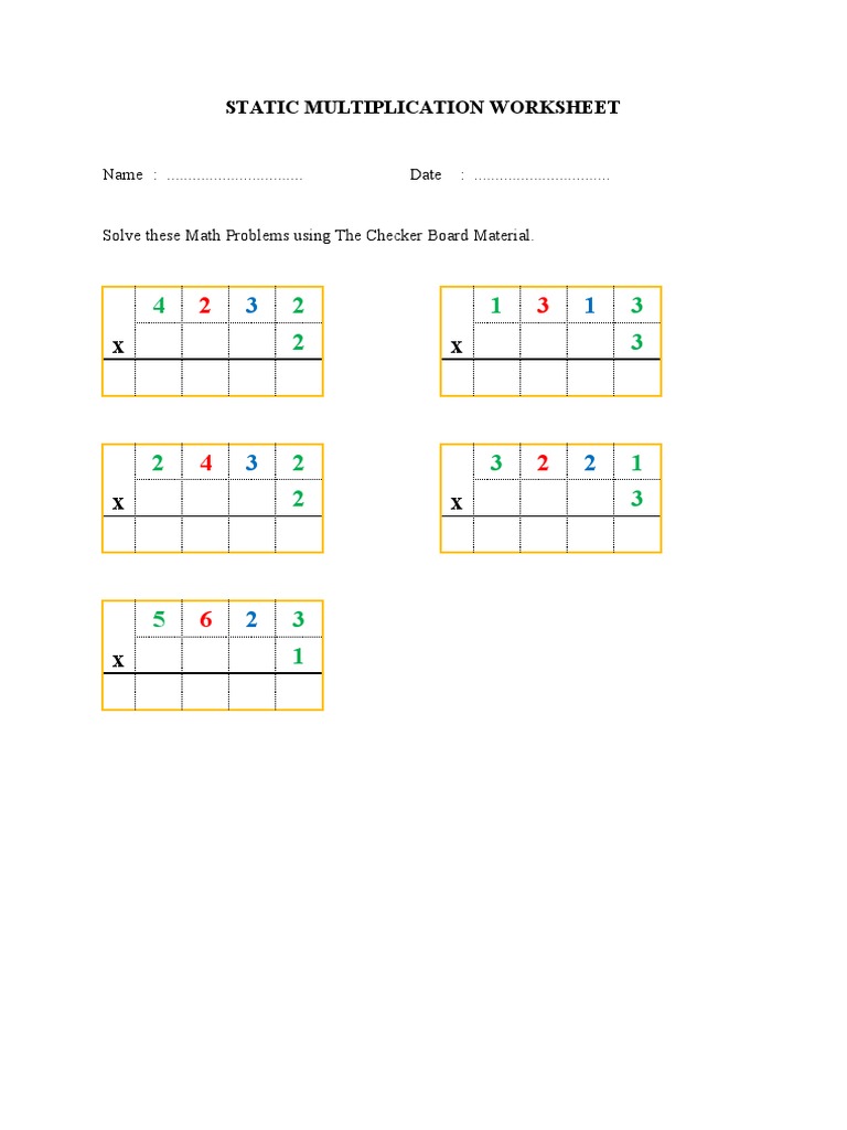 Multiplication Worksheet Y2 | PDF