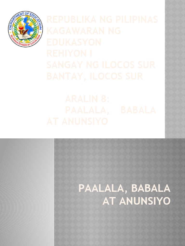 Paalala, Babala at Anunsiyo | PDF
