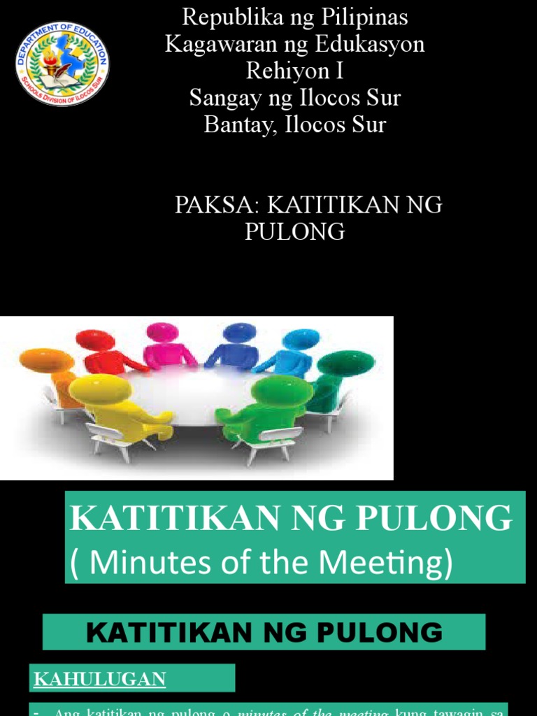 Ang Katitikan NG Pulong | PDF