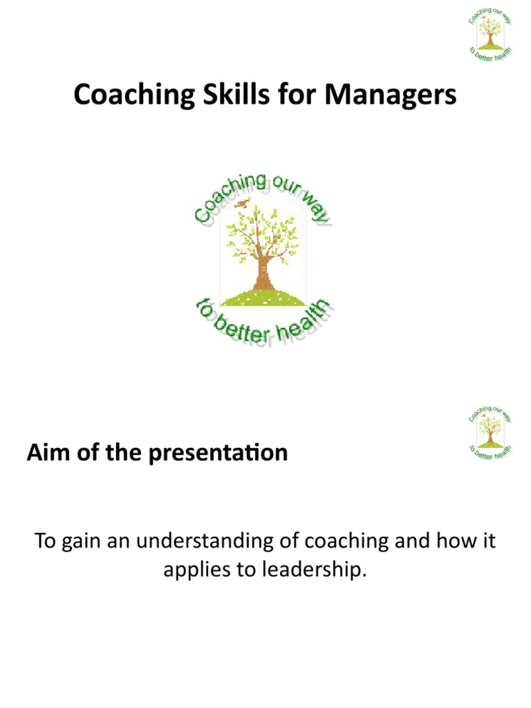 Coaching Skills For Managers | PDF | Mentorship | Goal