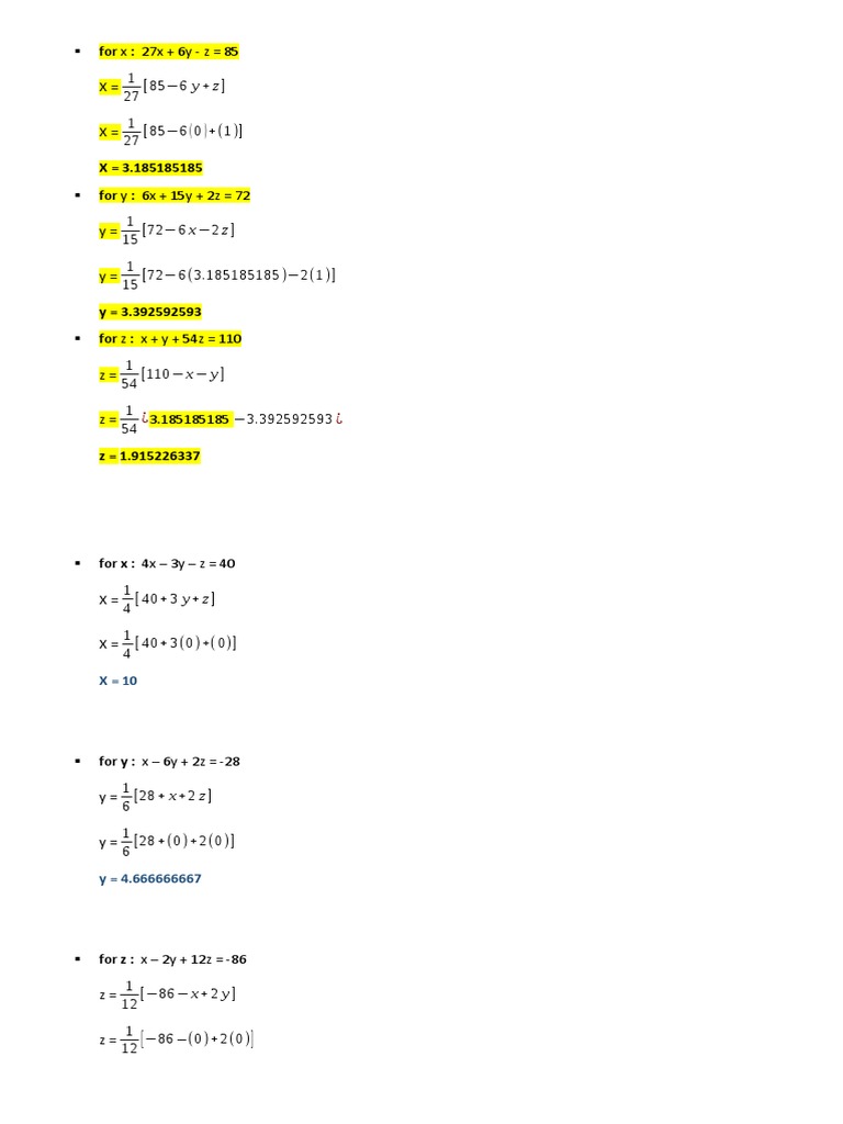 Numerical Calculations Pdf