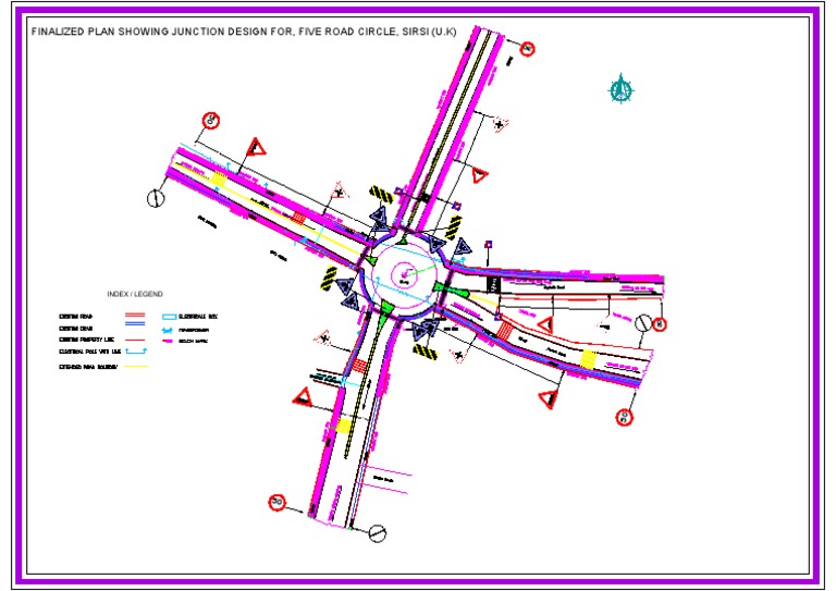 Junction Design for Five Road Circle | PDF