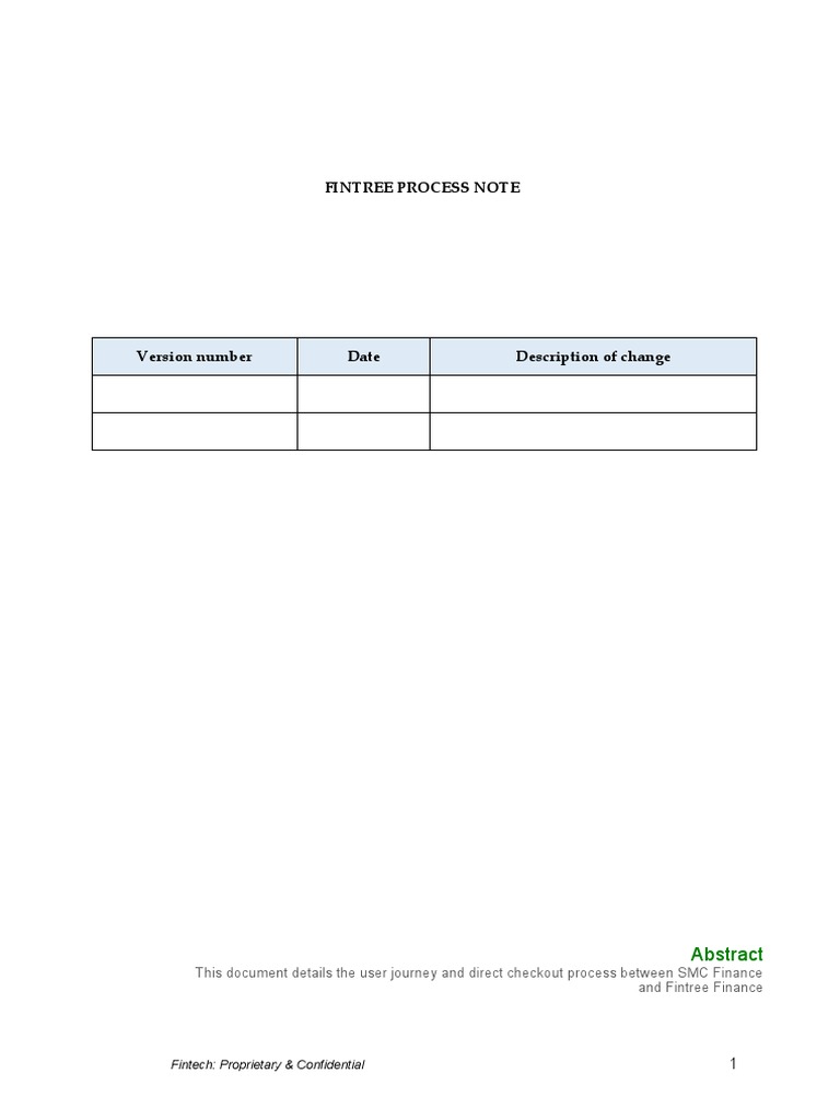 Fintree Process With SMC | PDF | Loans | Credit