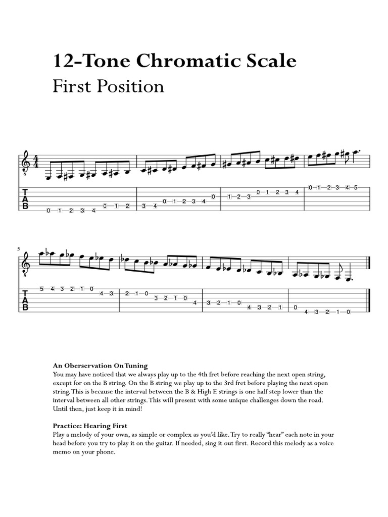 Chromatic Scale | PDF