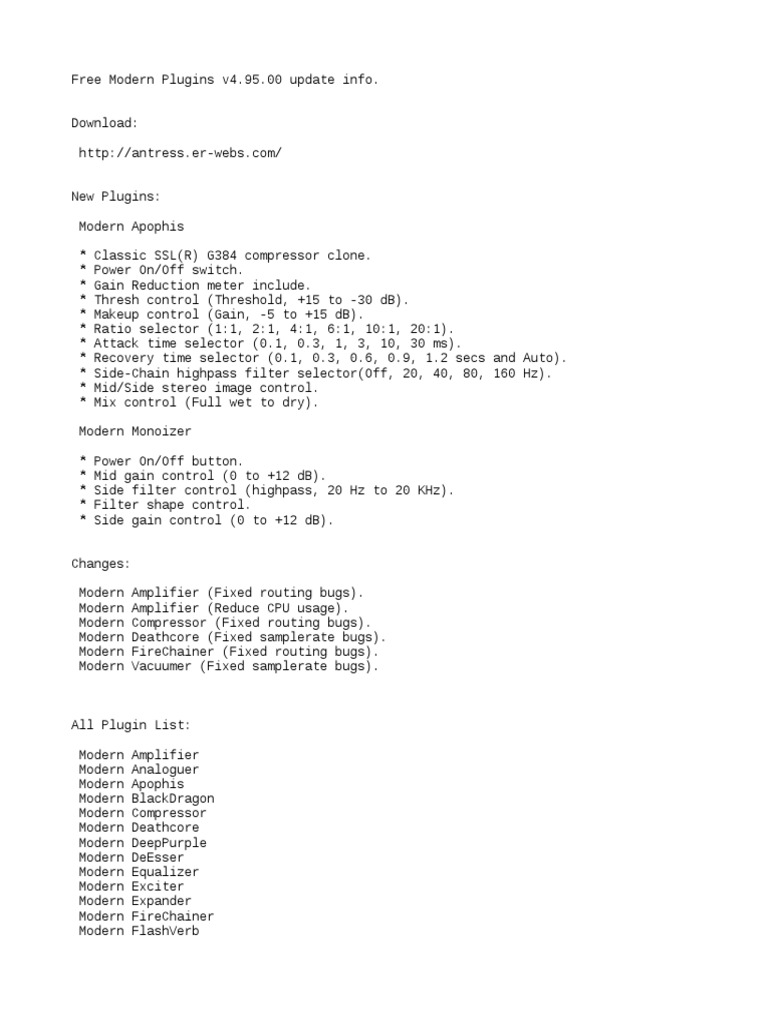 Antress Modern Plugins v4.85 | PDF