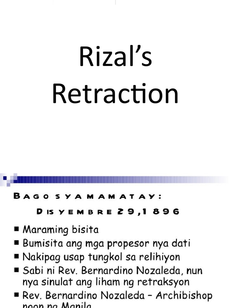 Rizals Retraction | PDF