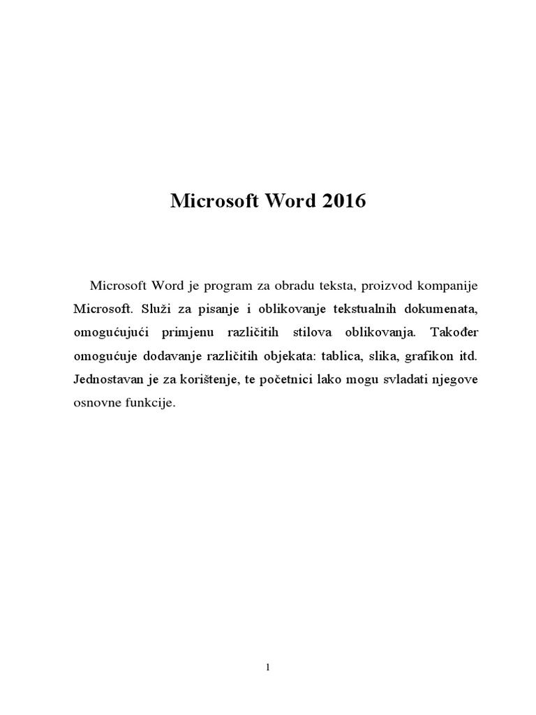 MS Word 2016 | PDF