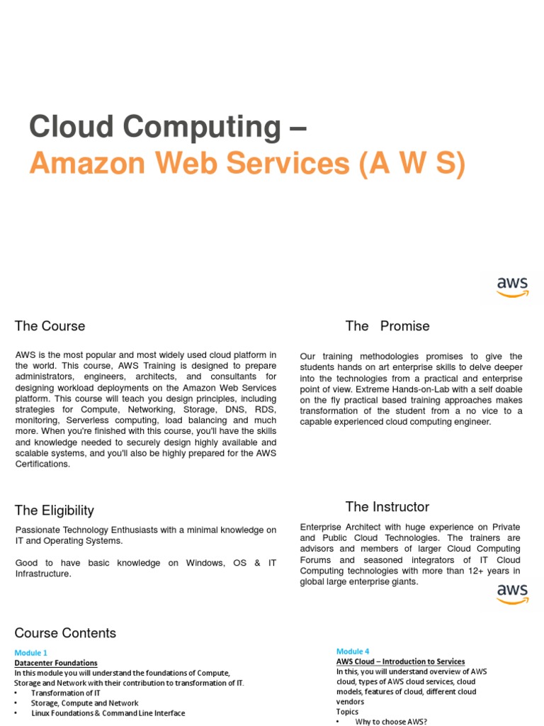 AWS Expert Curriculum | PDF | Amazon Web Services | Cloud Computing