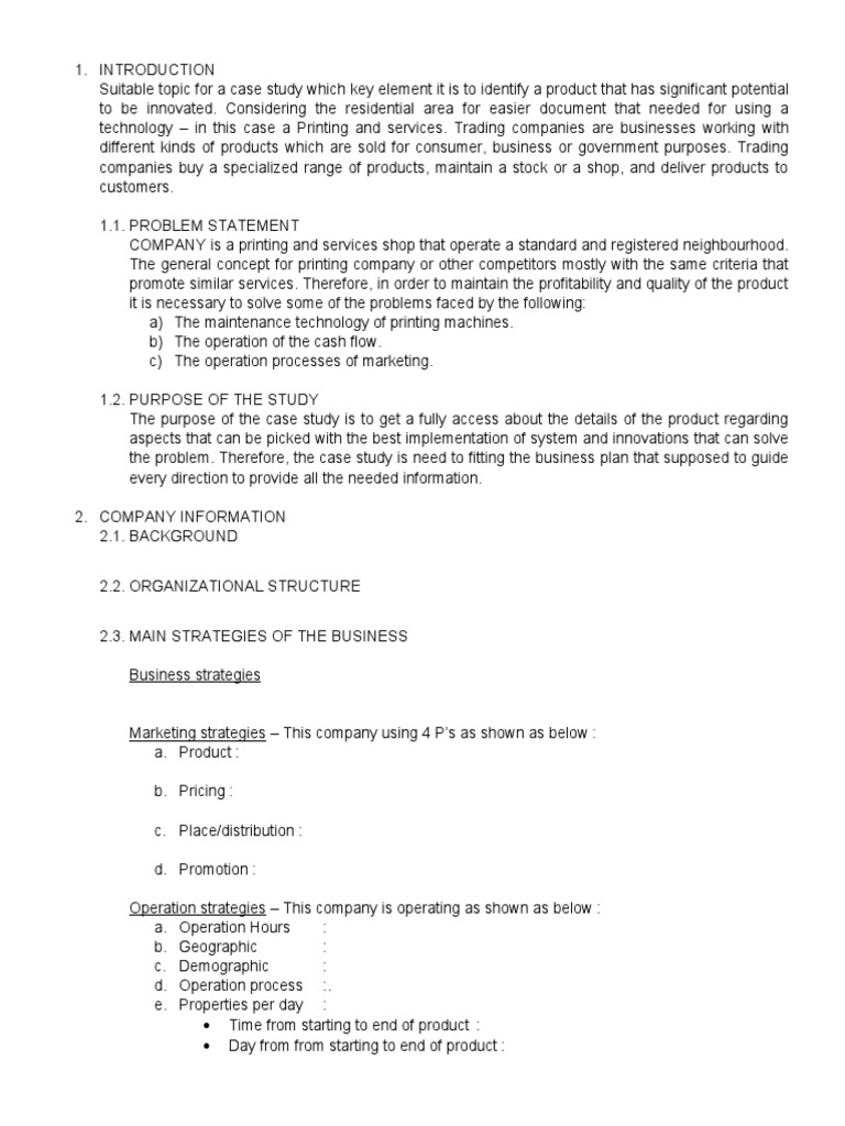 Case Study Ent600 - Printing Company Ayuni | PDF | Retail | Printer (Computing)