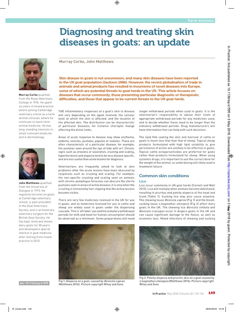 Skin Diseases of Goats | PDF | Zinc | Goat