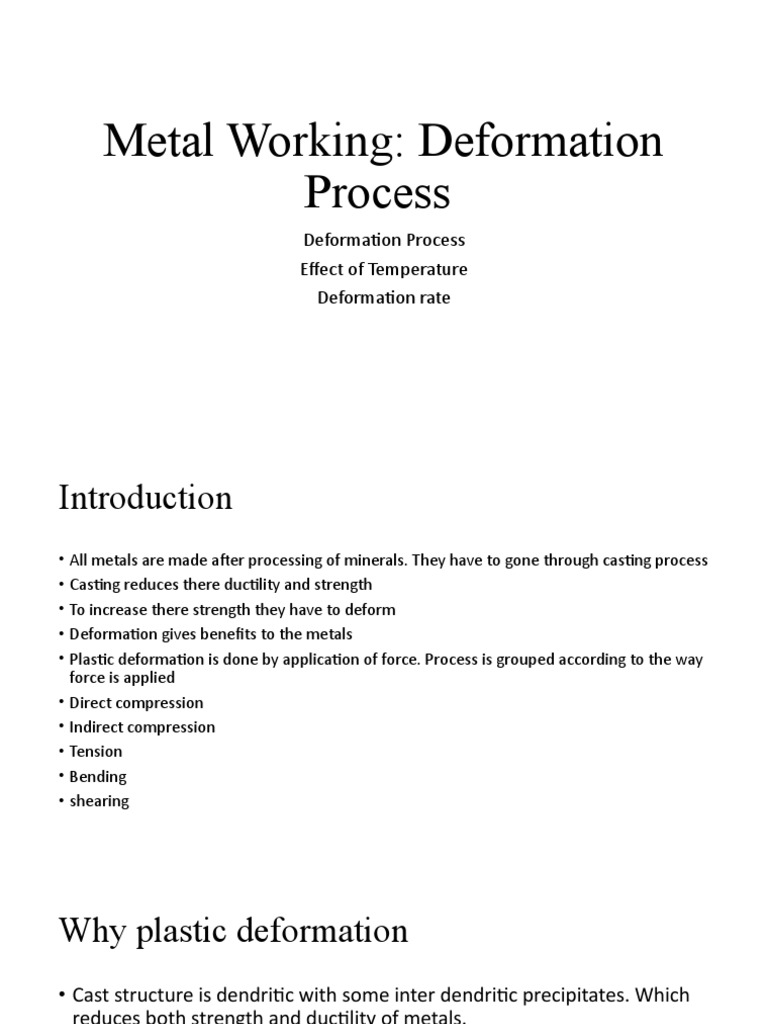 Metal Deformation Processes Explained | PDF | Plasticity (Physics ...