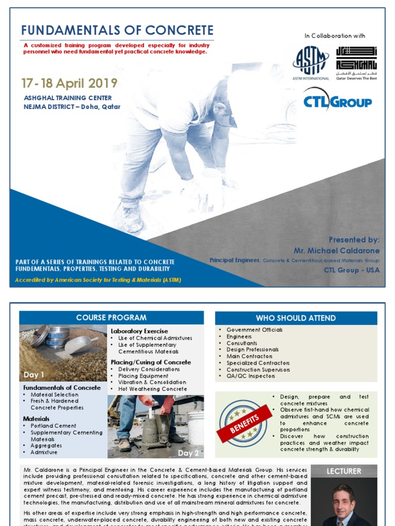 CTL Group ASTM Training Courses in Qatar (Concrete Fundamentals ...