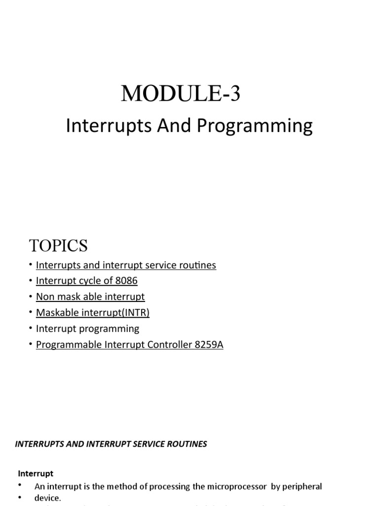 Understanding Interrupts: An In-Depth Look at Interrupt Types, Interrupt Service Routines, and ...