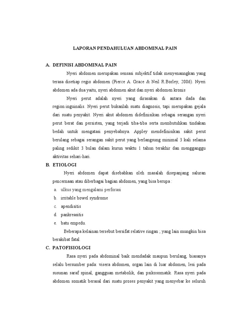 LP Abdominal Pain | PDF
