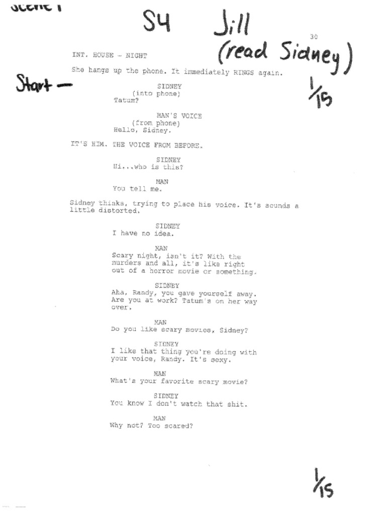 Scream 4 Sides - Jill Revised | PDF