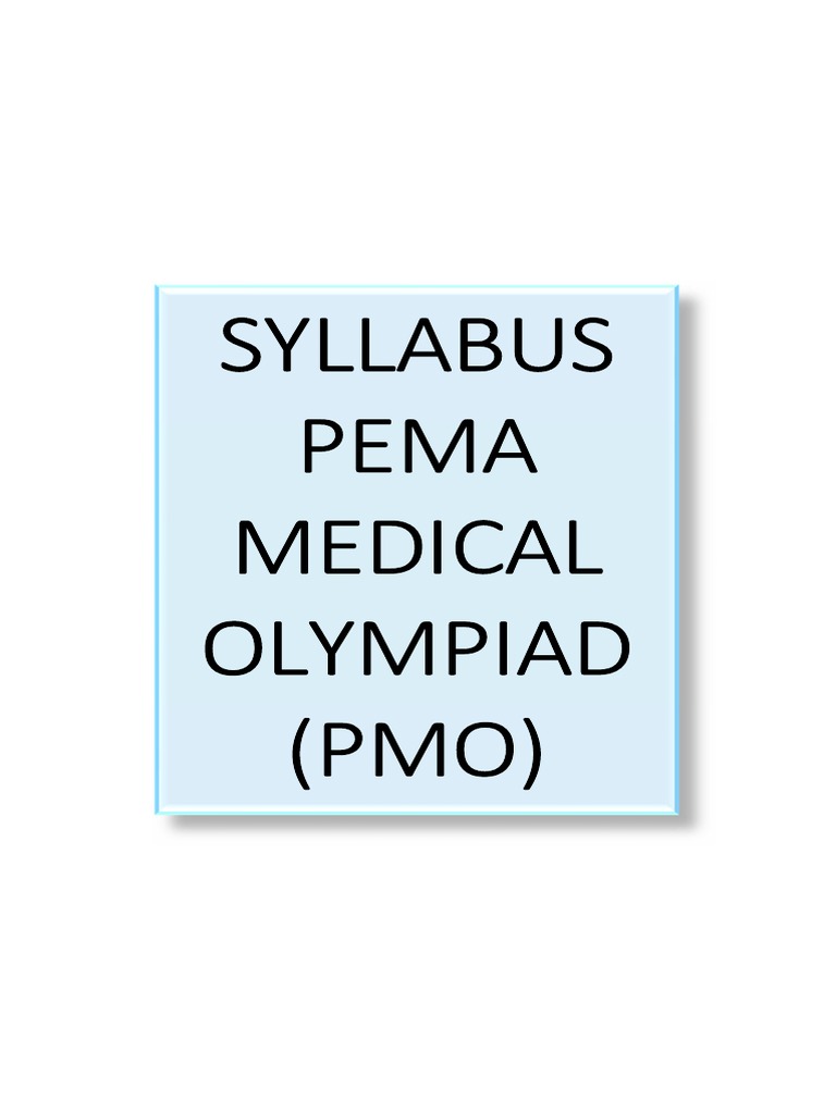 Syllabus Pema Medical Olympiad (PMO) | PDF | Respiratory Diseases | Uterus