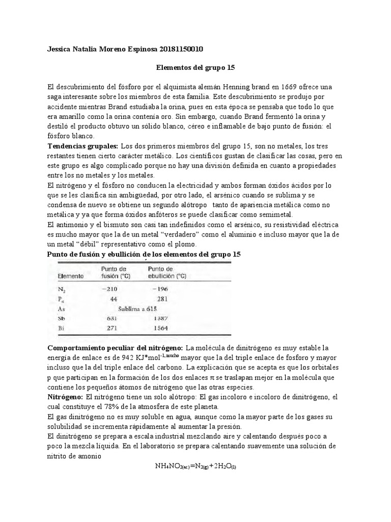 Elementos Quimicos Del Grupo 15-18 | PDF | Cloro | Flúor