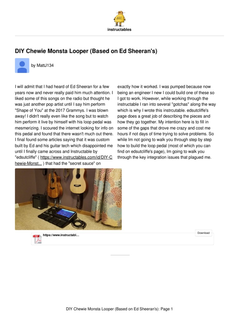 DIY Chewie Monsta Looper Guide | PDF | Usb | Arduino